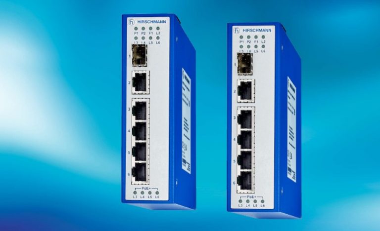 Switches de carril DIN Spider III Standard Line PoE+, de Hirschmann
